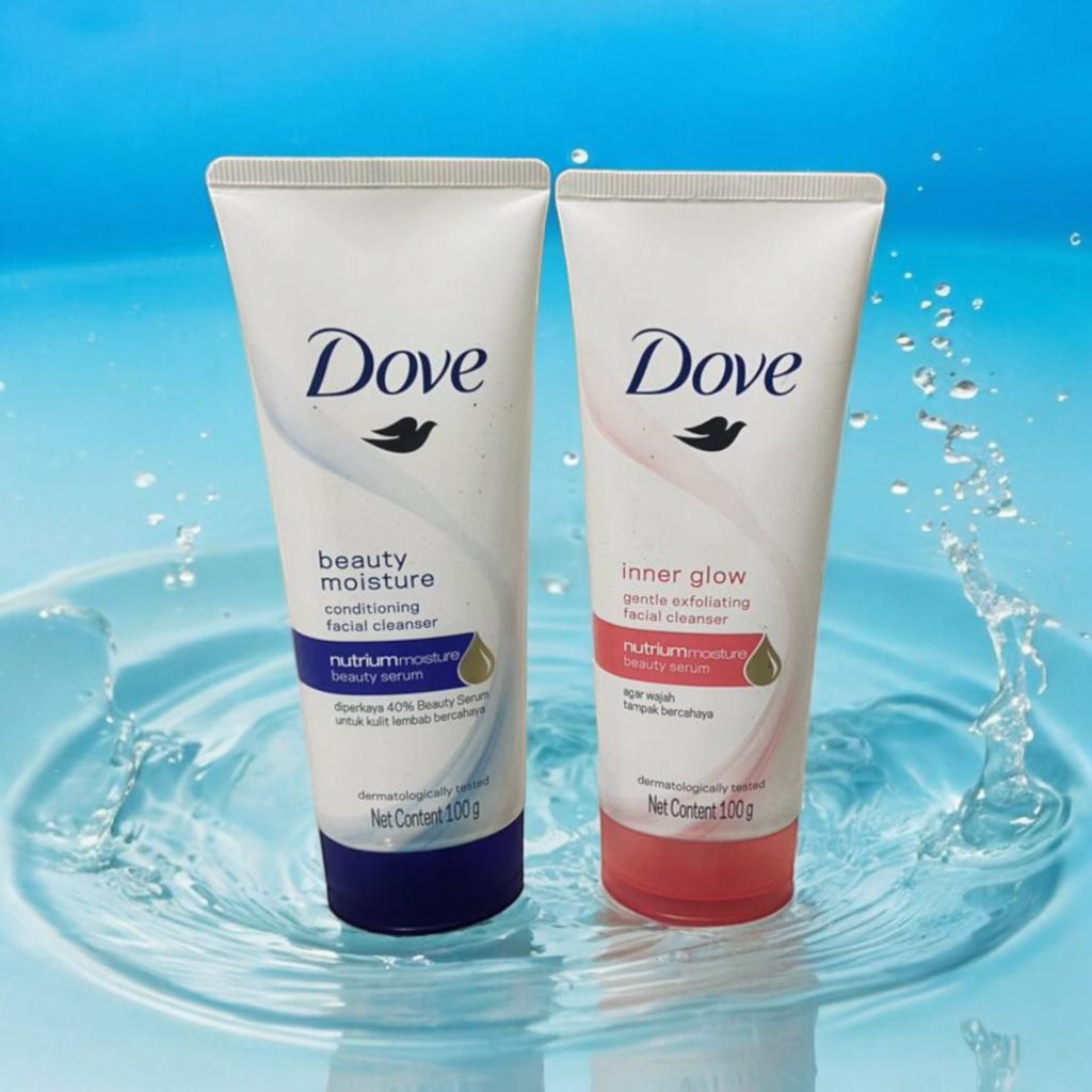 Washing face with dove store